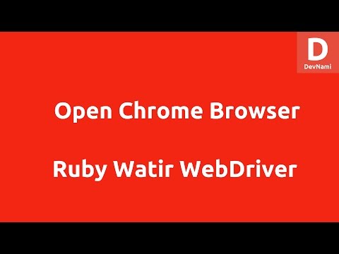 Watir WebDriver Open Chrome Browser
