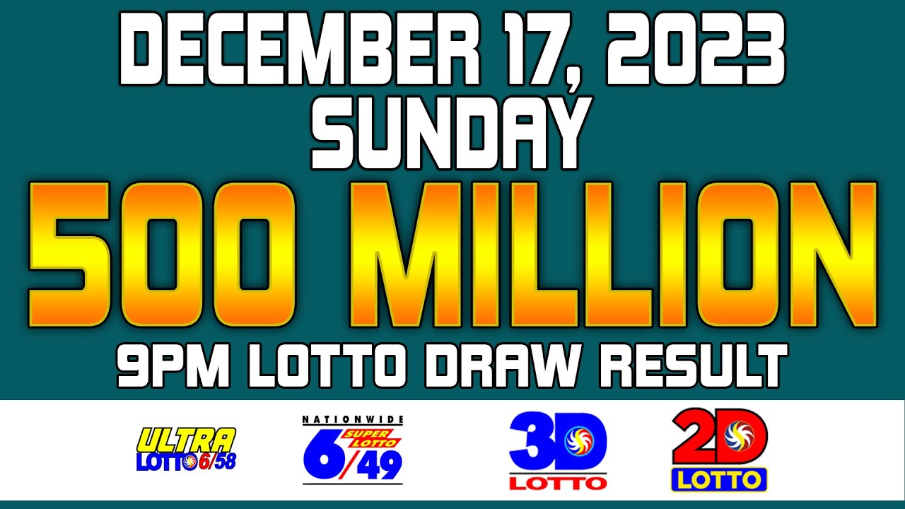 9PM PCSO Draw Lotto Result Today Dec/December 17, 2023 [Complete Result ...