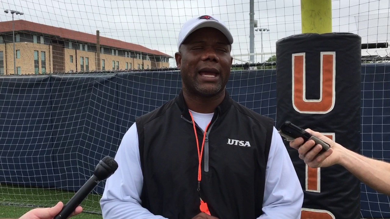 UTSA Football Spring Practice Interview Head Coach Frank Wilson 3.27.17 ...