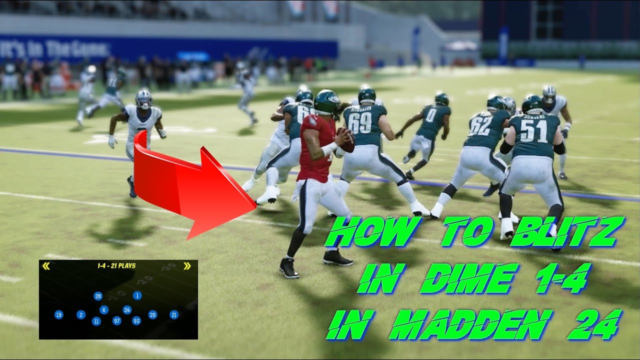 How to Blitz In Dime 1-4 in Madden 24! - YouTube