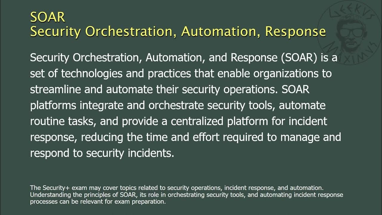 SOAR - Security Orchestration, Automation, Response - YouTube