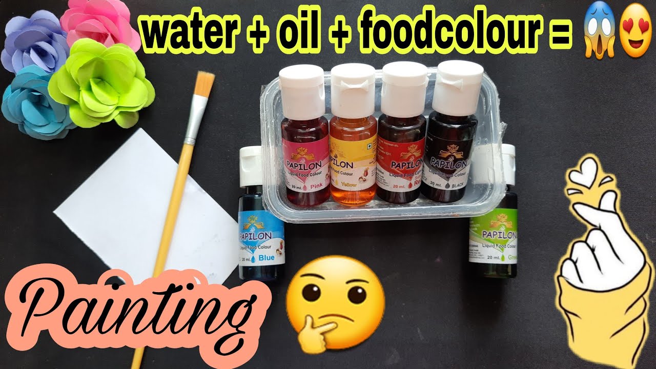 PAINTING with FOOD COLOR | painting activities for kids | 1 minute ...