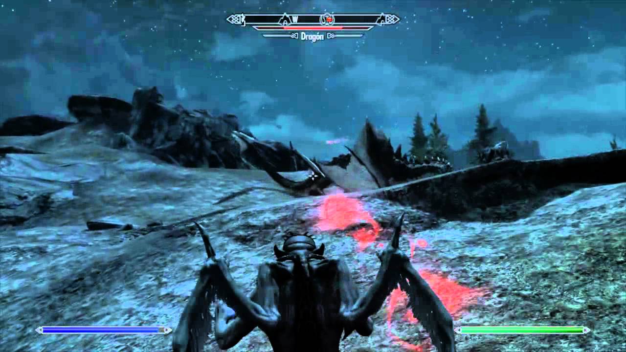 Skyrim-Vampire lord vs Dragon - YouTube