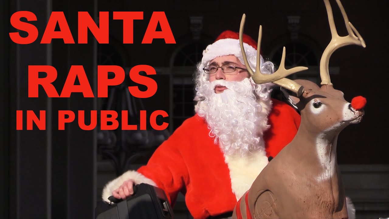 Santa Raps in Public - YouTube