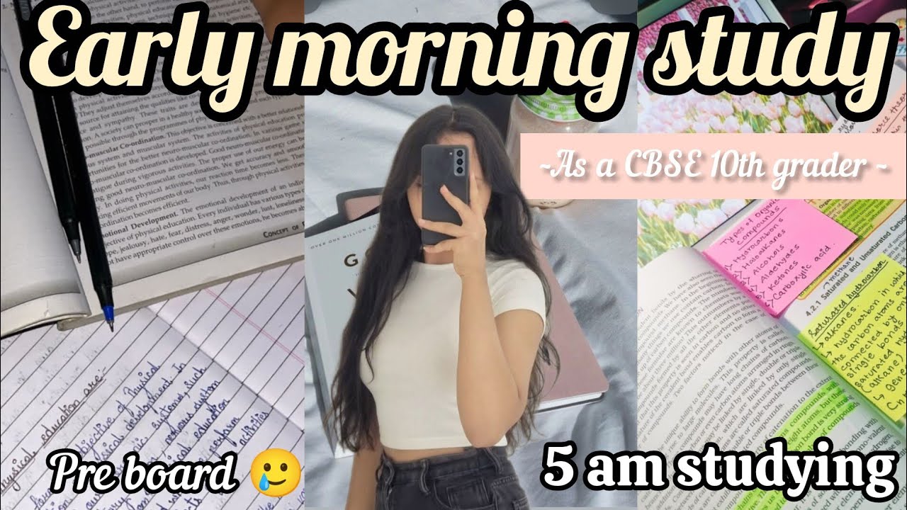 Morning study routine as a CBSE 10th grader| preboard preparation 🌅📚 ...