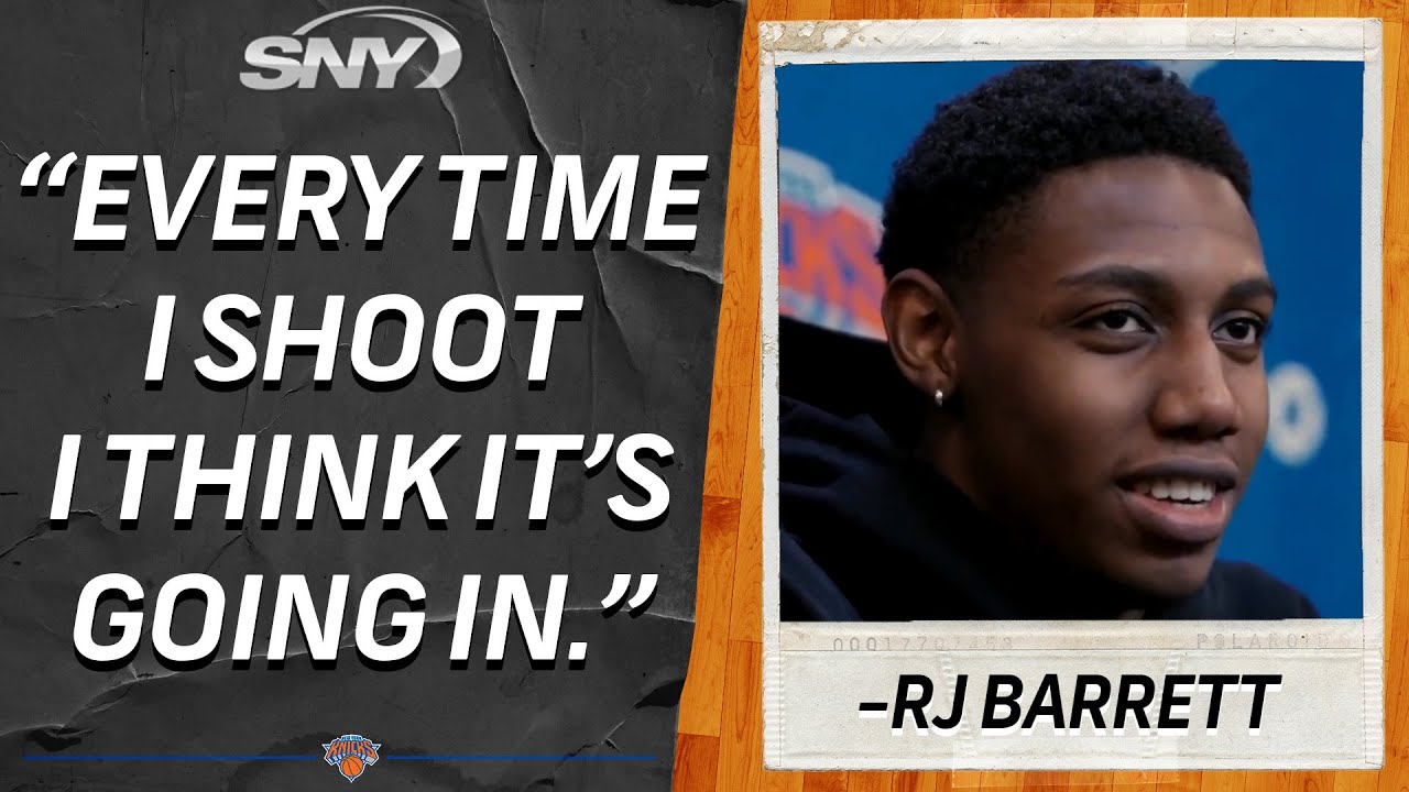 Knicks vs Celtics: RJ Barrett reacts to hitting game-winning buzzer ...