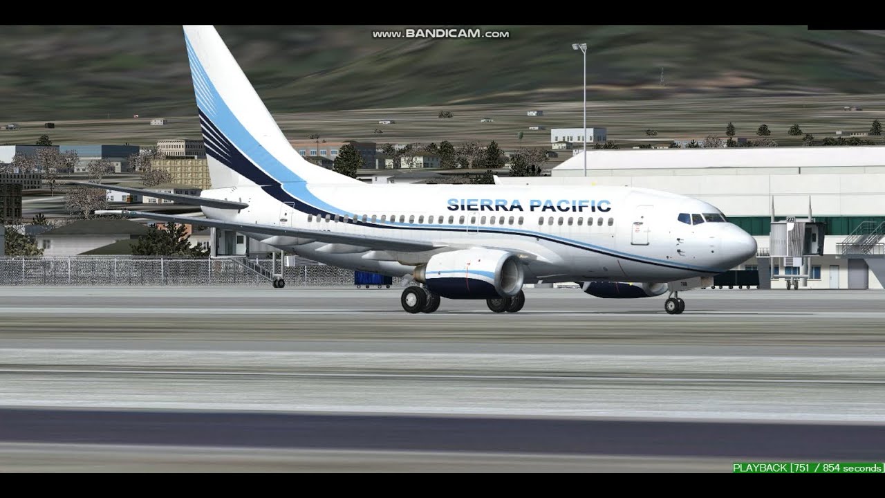 Sierra Pacific Airlines B737 Ontario International Airport KONT Landing ...