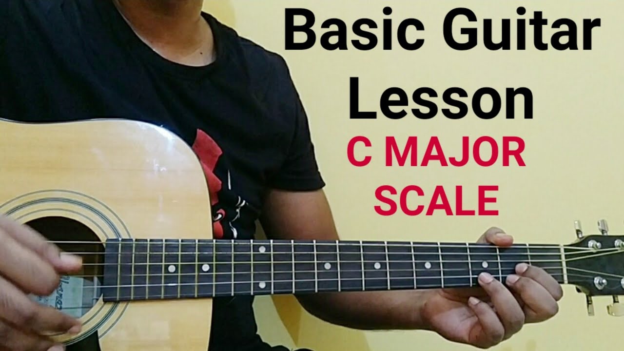 How to Play C major scale - Guitar lesson for begginers - YouTube