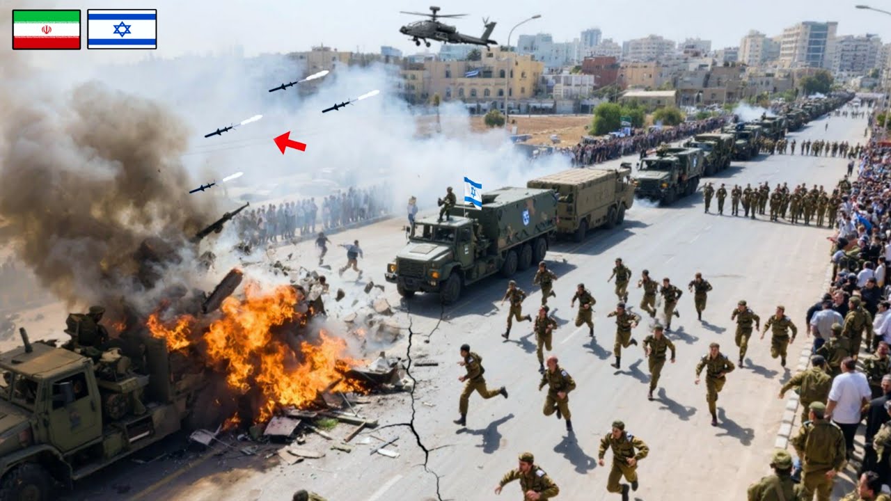 TERRIFYING! An Israeli military parade convoy suddenly exploded, here's ...