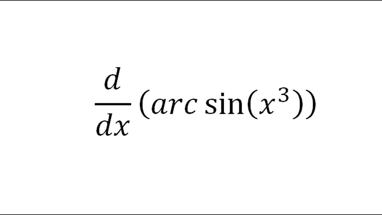 Turunan Invers Fungsi Trigonometri - YouTube