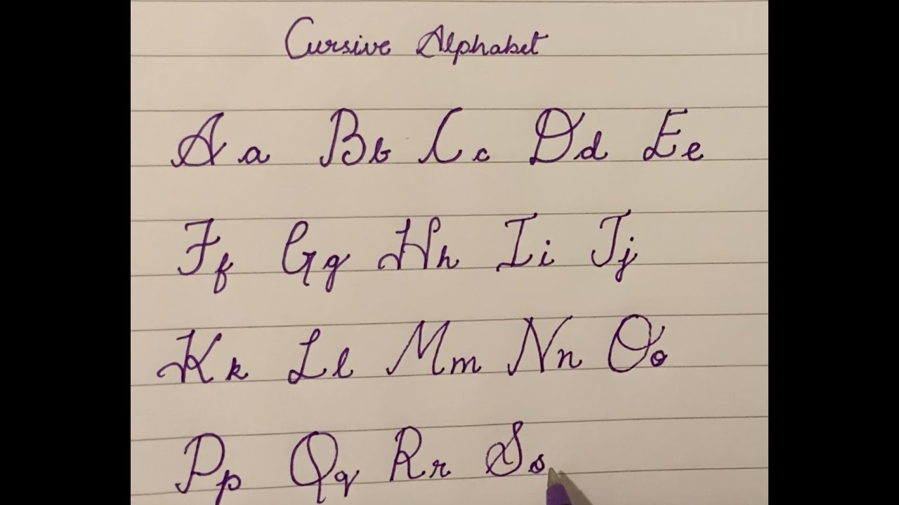 Cursive Writing - YouTube