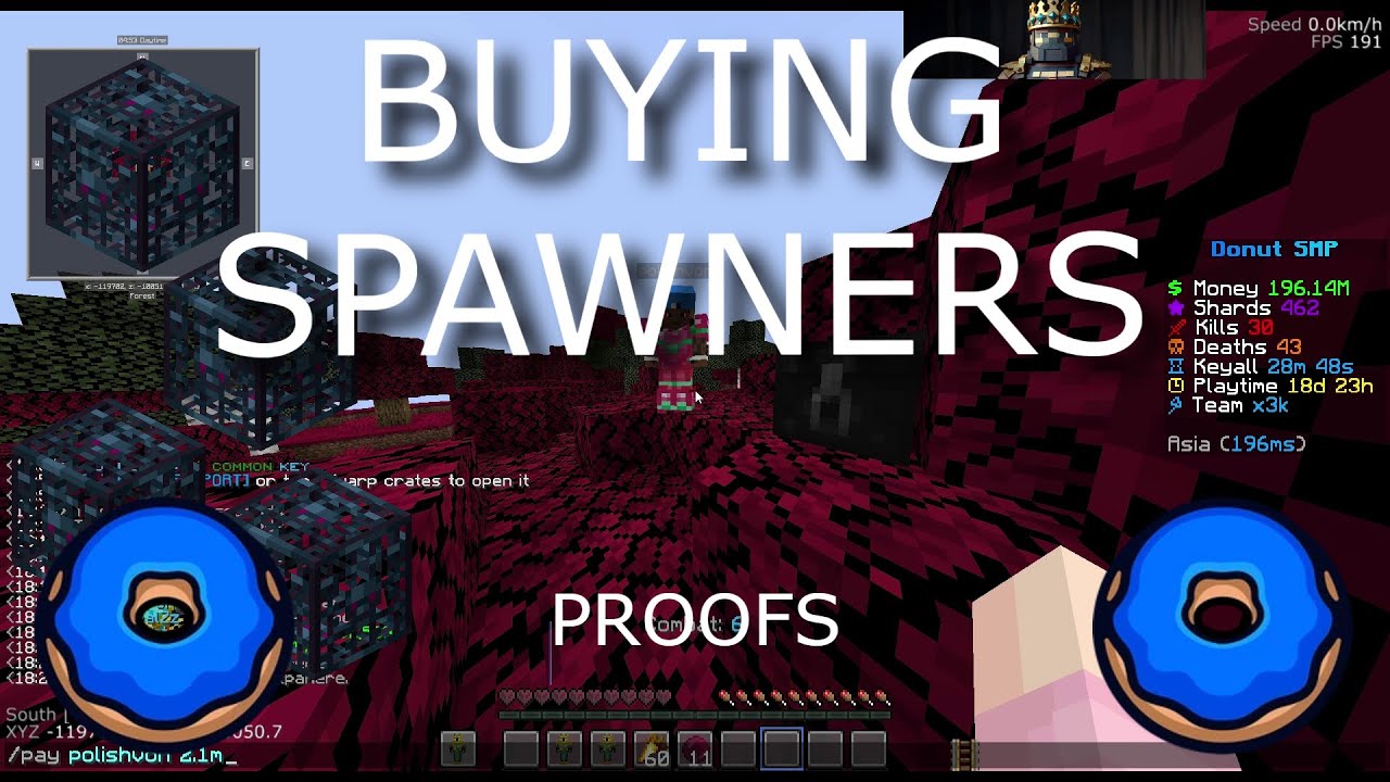 BUYING SKELLY SPAWNERS IN DONUT SMP | JOIN DISCORD | DAILY 5M GIVEAWAY ...