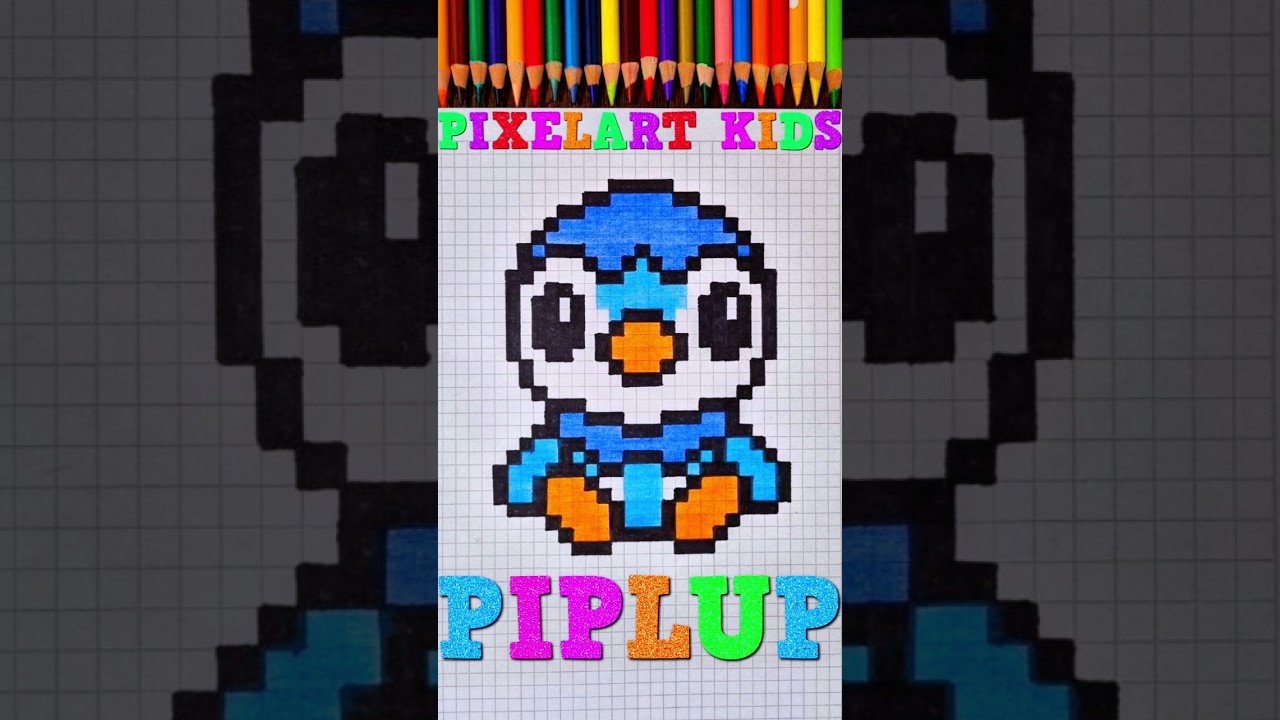 Handmade Pixel Art How To Draw Piplup Pokemon Pixelart Pixel Art