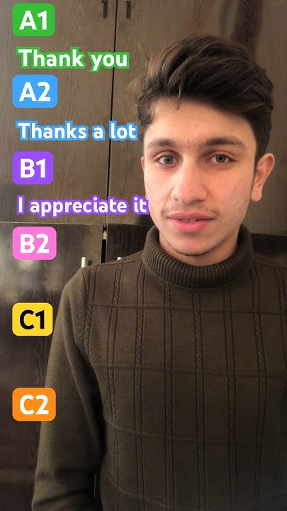 How to say Thanks in different ways from A1 to C2 Bands #viral #english ...