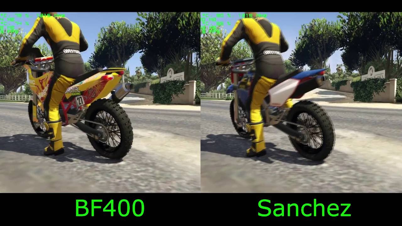 GTA 5 DLC - NEW Nagasaki BF400 VS Sanchez. Fastest motocross bike - YouTube