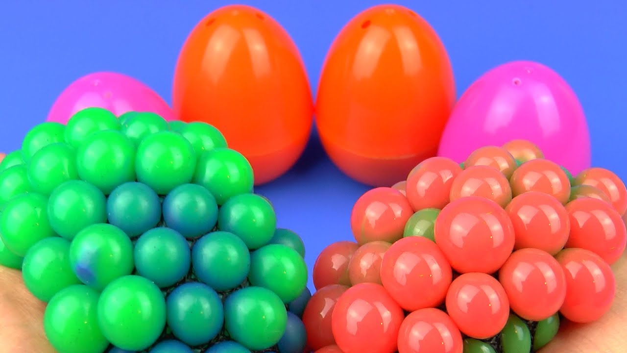 Colors Squishy Slime Ball Learn Colors Slime Surprise Egg Toys - YouTube