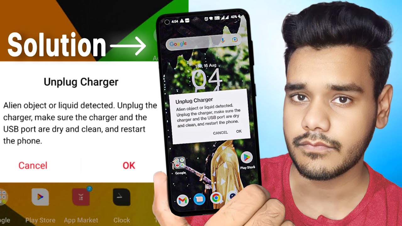 Fix Unplug Charger Alien Object and Liquid Detected Problem - YouTube
