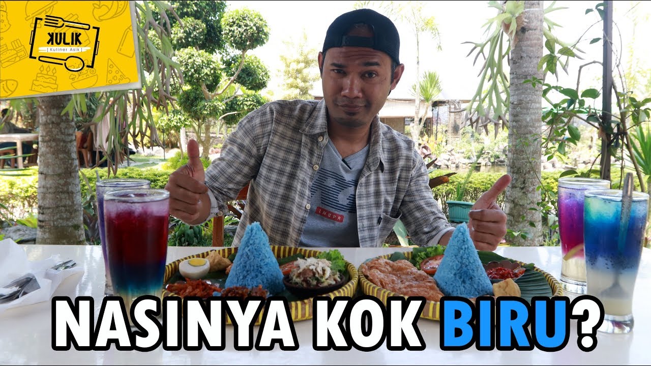 NASI BIRU Menu Andalan Erista Garden Jogja - YouTube