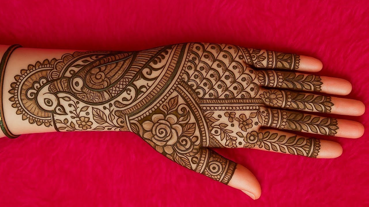 Latest bold gulf mehndi design | Front hand mehndi design | Simple ...