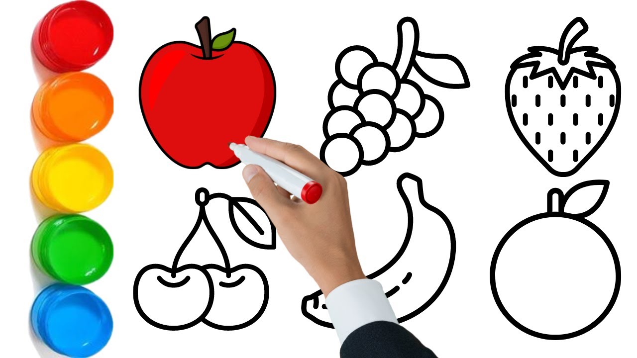 Let's Learn How to Draw Fruits Together | Painting, Drawing, Coloring ...