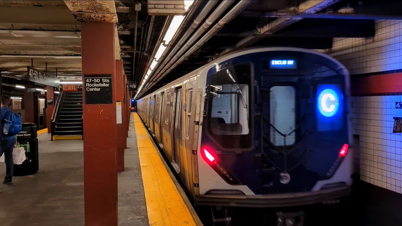 NYC Subway: R211A (C) Train via 6th Avenue Stopping at 47-50th Streets ...