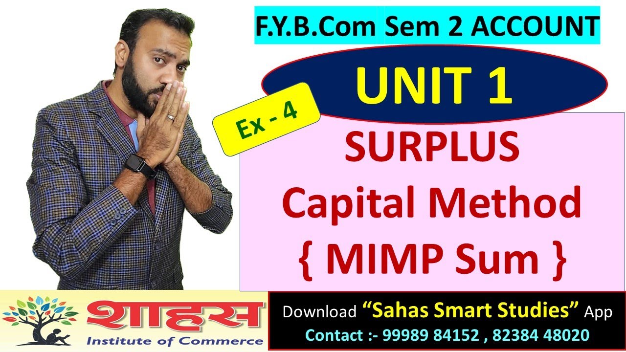 Surplus Capital Method - MIMP Full Ex 4 Solution #fybcom #cafoundation ...