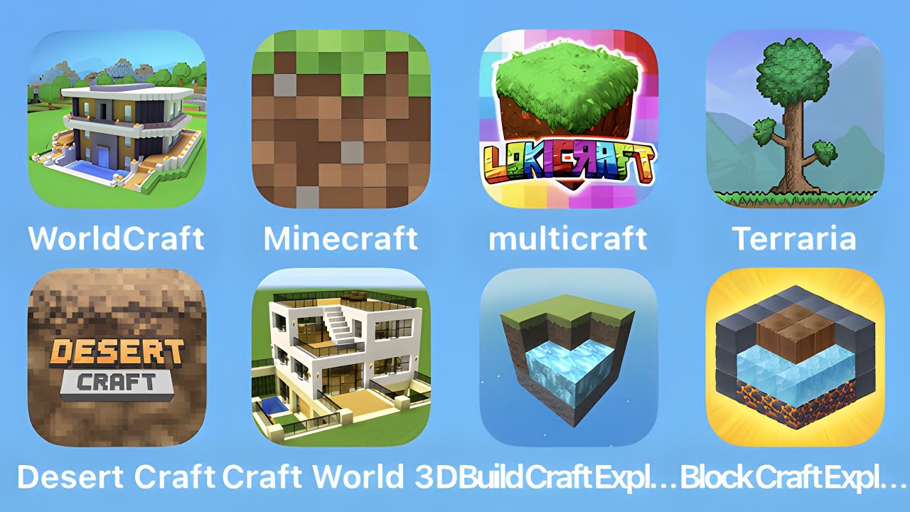 WorldCraft, Minecraft, LokiCraft, Terraria, Desert Craft, Craft World ...