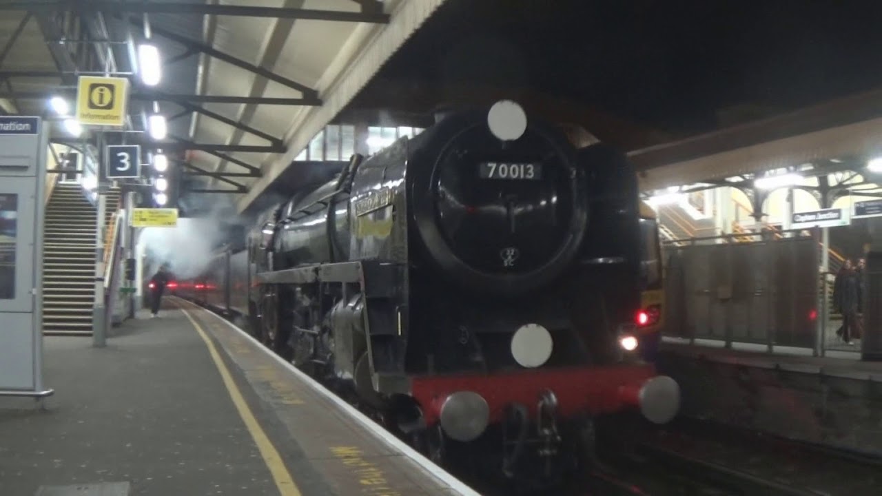 BR Standard 7MT Britannia 'Oliver Cromwell' 70013, 14/12/17 - YouTube