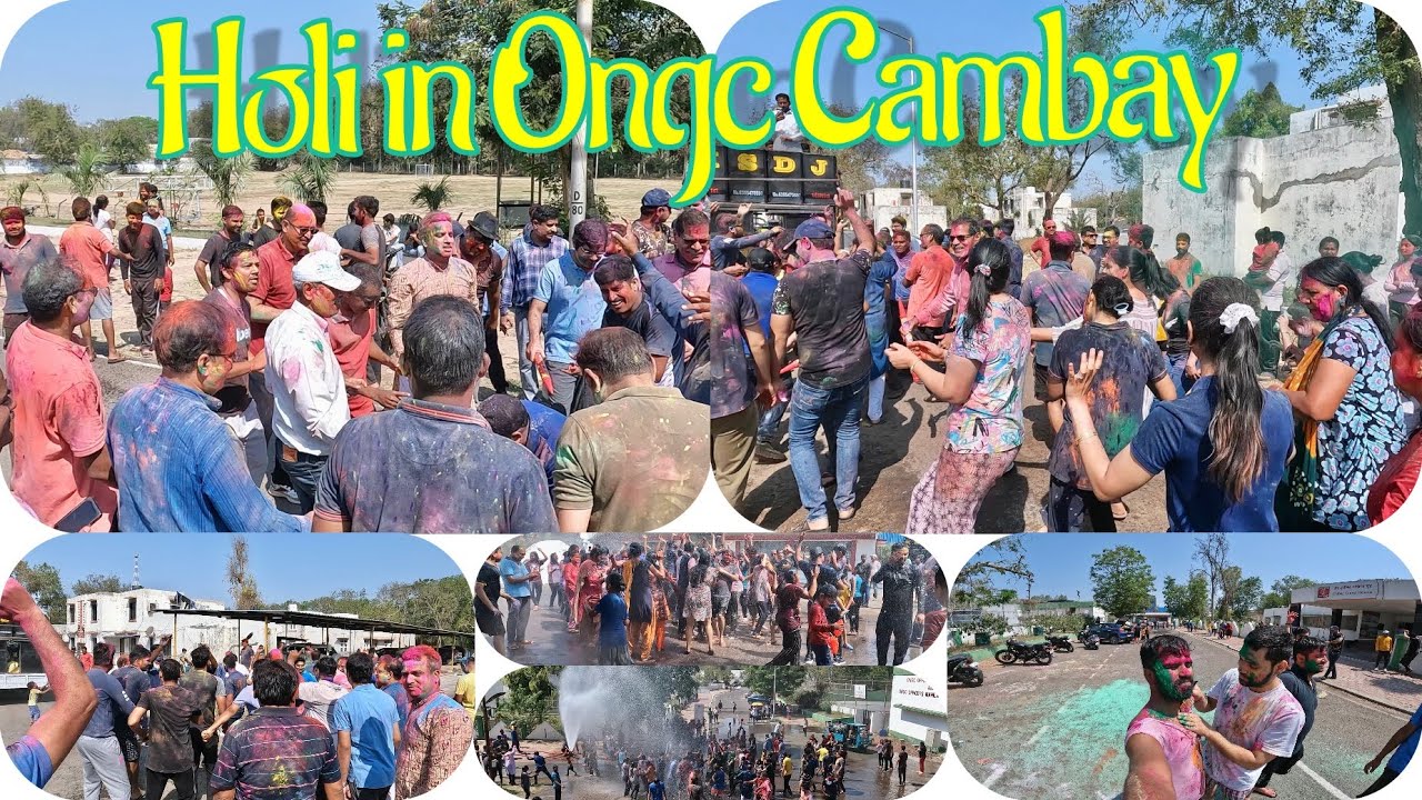 Holi 2023 celebration in Ongc Cambay | Khambhat | Gujarat - YouTube