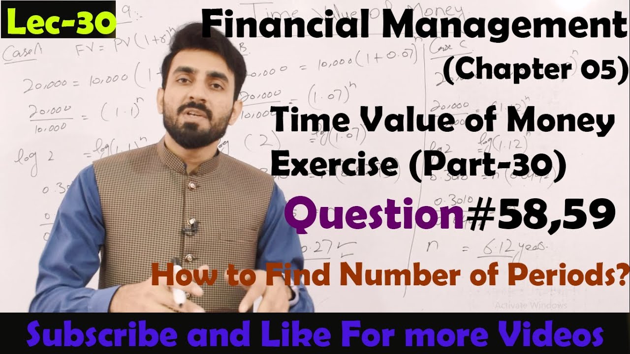 #30 Time Value of Money Exercise (Part-30) | Financial Management| BBA ...