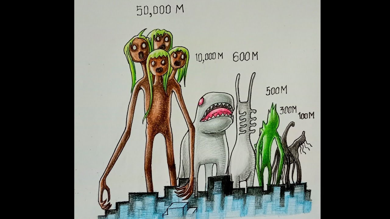 Drawing Tree head and Trevor Henderson's Giant Monster - YouTube