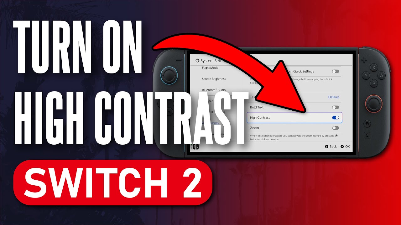 How to Turn ON High Contrast on Nintendo Switch 2 - YouTube