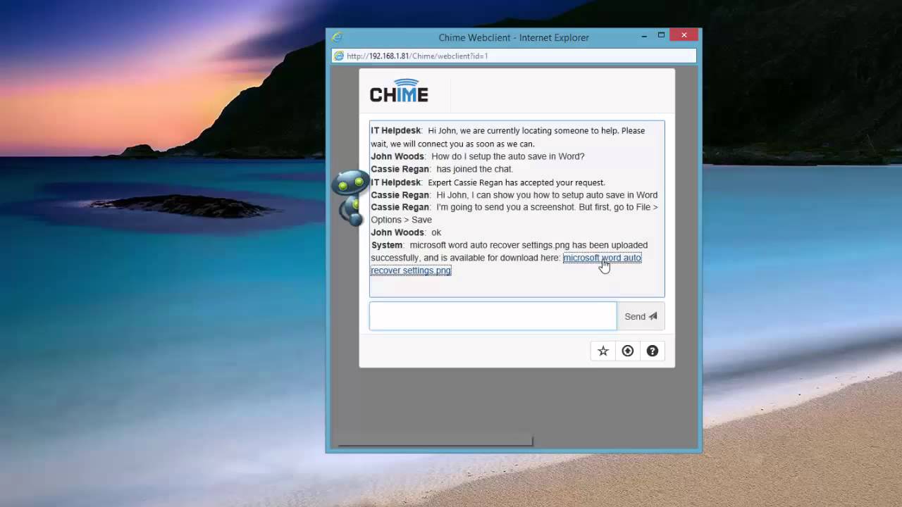Chime Click to Chat with File Upload for Agents - YouTube