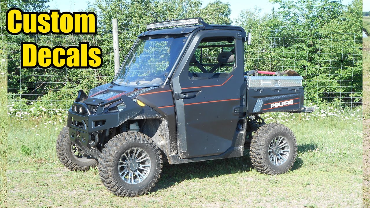 Polaris Ranger 900 Orange Accents Using Vinyl Wrap - YouTube