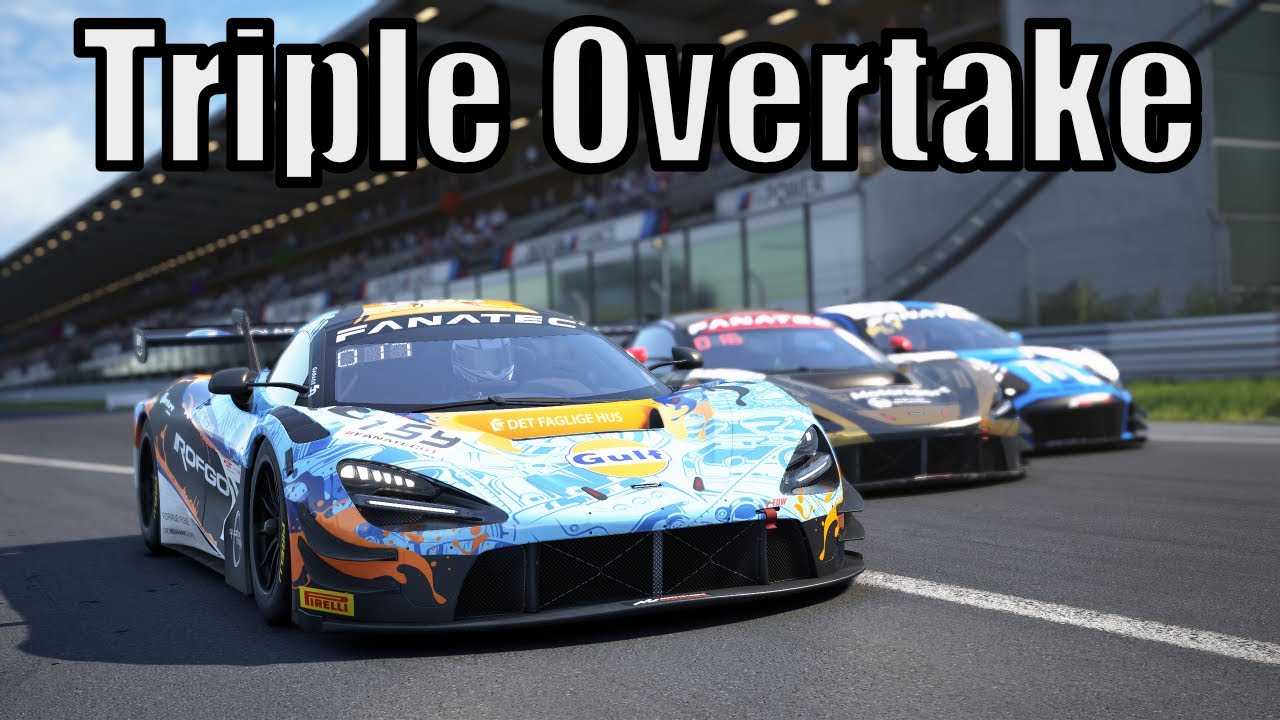 Triple Overtake: 3-Wide at Nürburgring - Assetto Corsa Competizione | No Commentary - YouTube