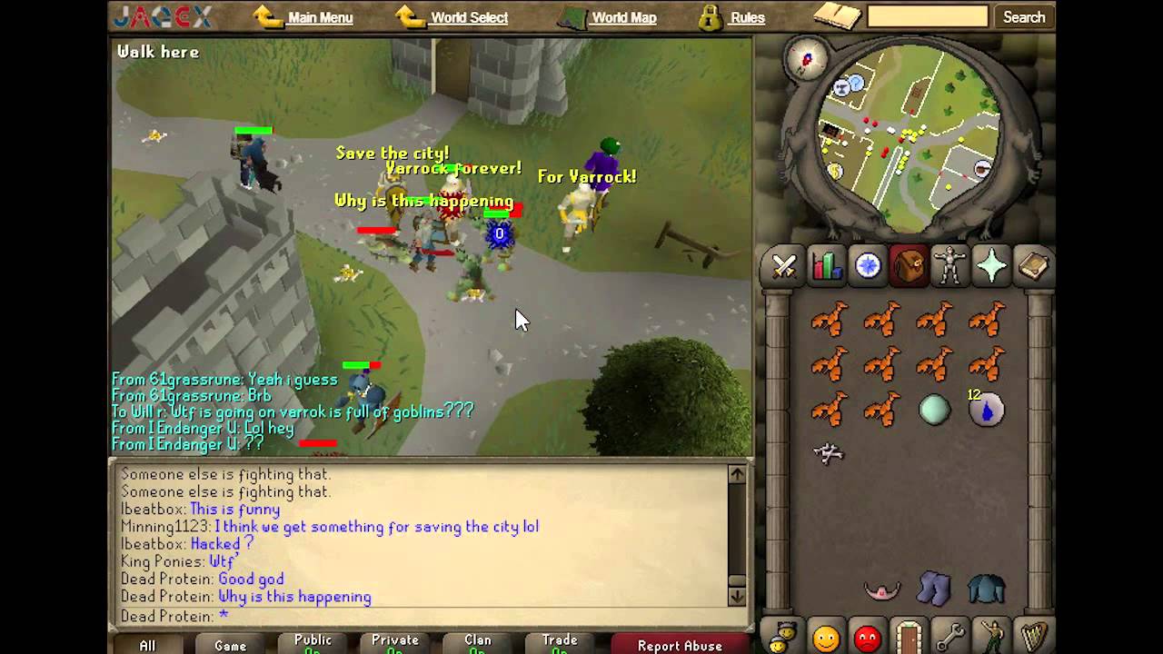 Old School Runescape: Goblins Attack Varrok - YouTube