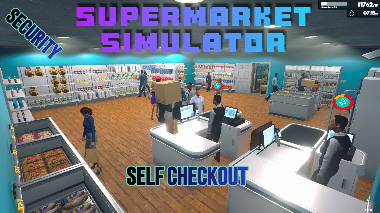 SUPERMARKET SIM! ALL NEW STUFF, GUARDS, CHECKOUTS. - YouTube