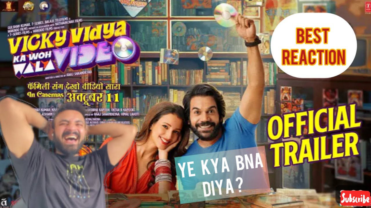 VICKY VIDYA KA WOH WALA VIDEO - TRAILER REVIEW | RAJKUMMAR RAO | REACT WITH ANUJ - YouTube