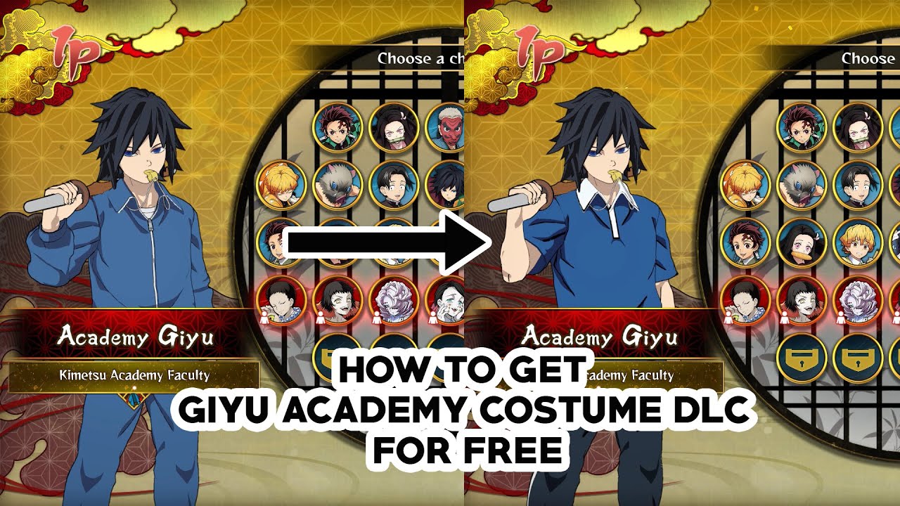HOW TO GET ACADEMY GIYU UNIFORMS DLC FOR FREE | DEMON SLAYER HINOKAMI ...