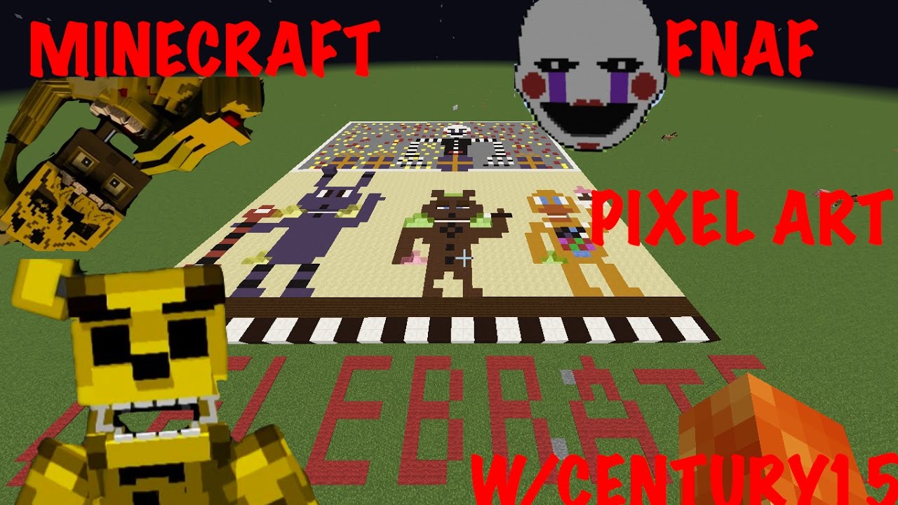 [Minecraft]- PixelArt - "The Show Stage" [FNAF] Timelapse - YouTube