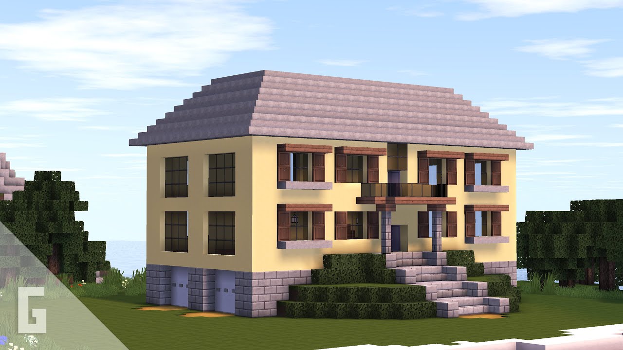 LARGE Suburban House Build Tutorial in Minecraft (#25) - YouTube