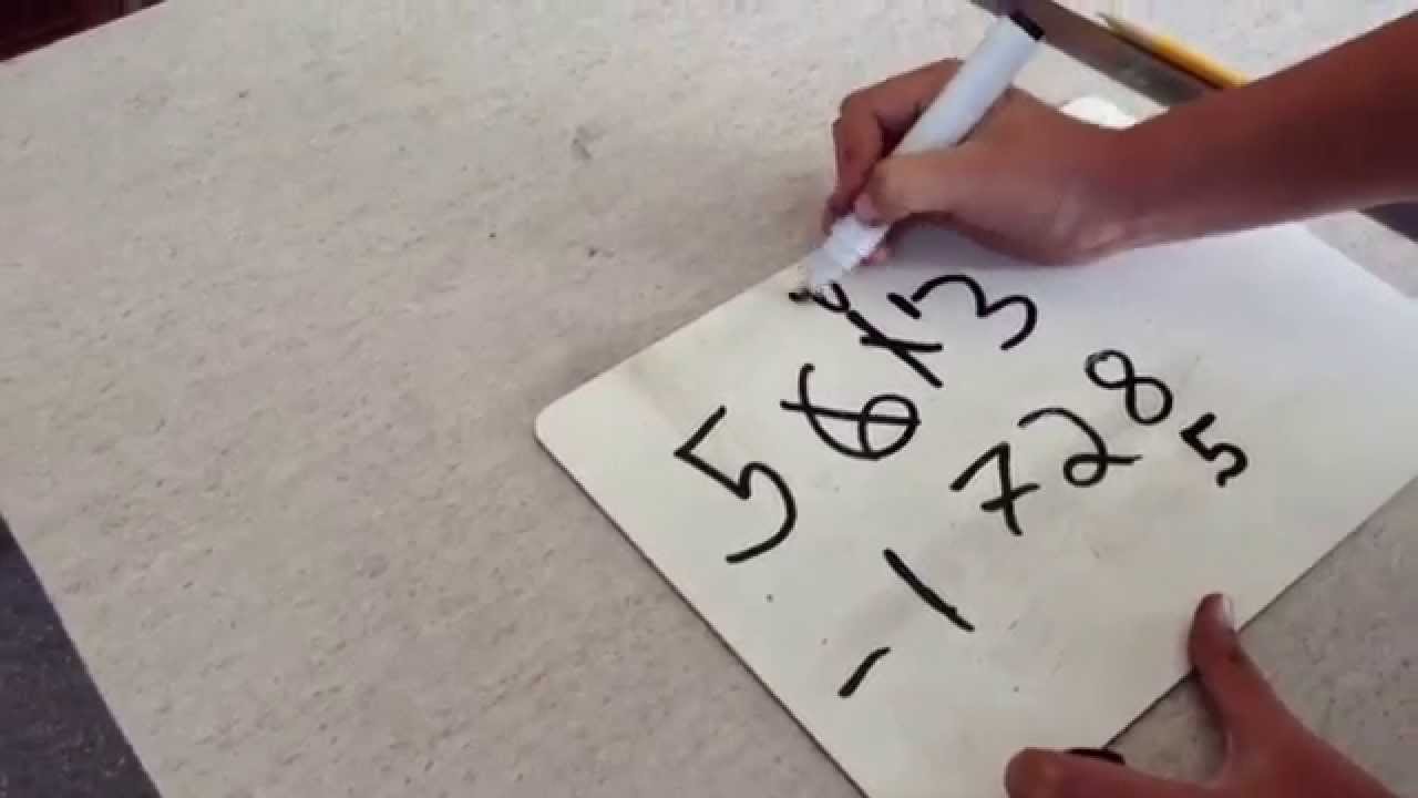 Subtraction using Vertical Method Algorithm - YouTube