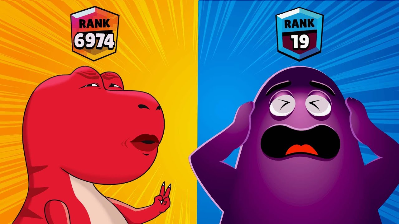 GRIMACE VS T-Rex In Super Gaming Battle - Skip If You're A NOOB | GTK ...