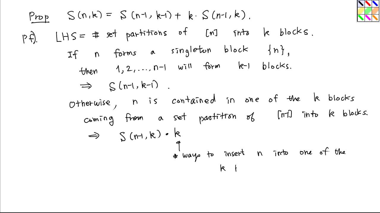 Introduction To Combinatorics Lecture 4 Stirling Numbers Youtube