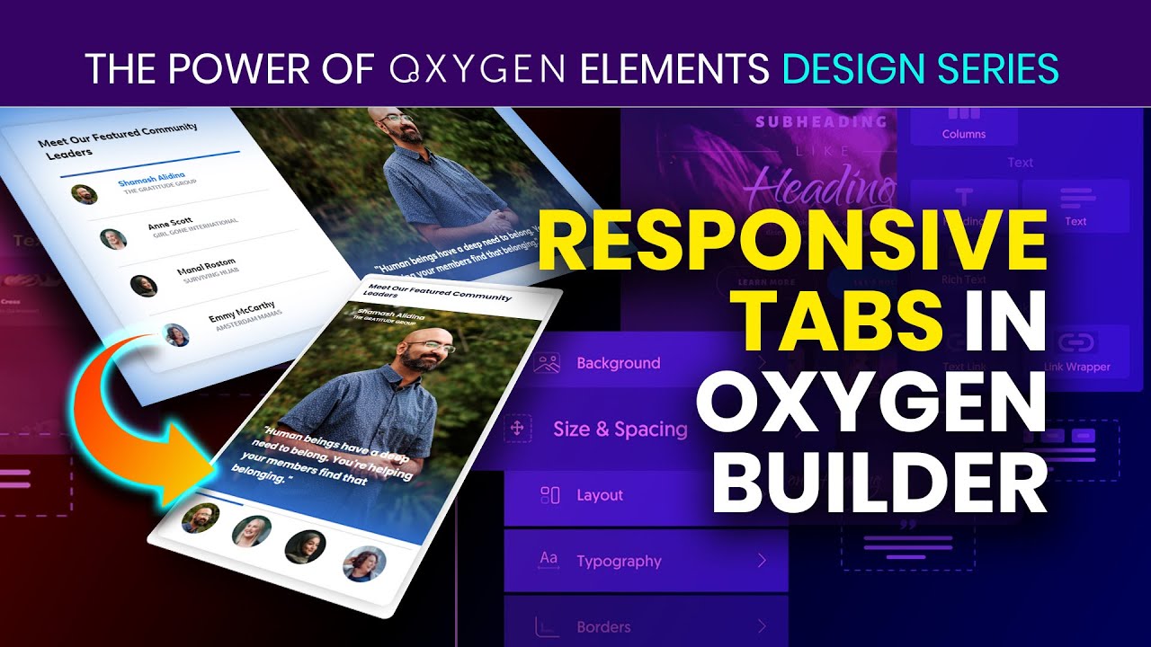 DESIGN SERIES: Make Tabs Responsive in Oxygen Builder. - YouTube