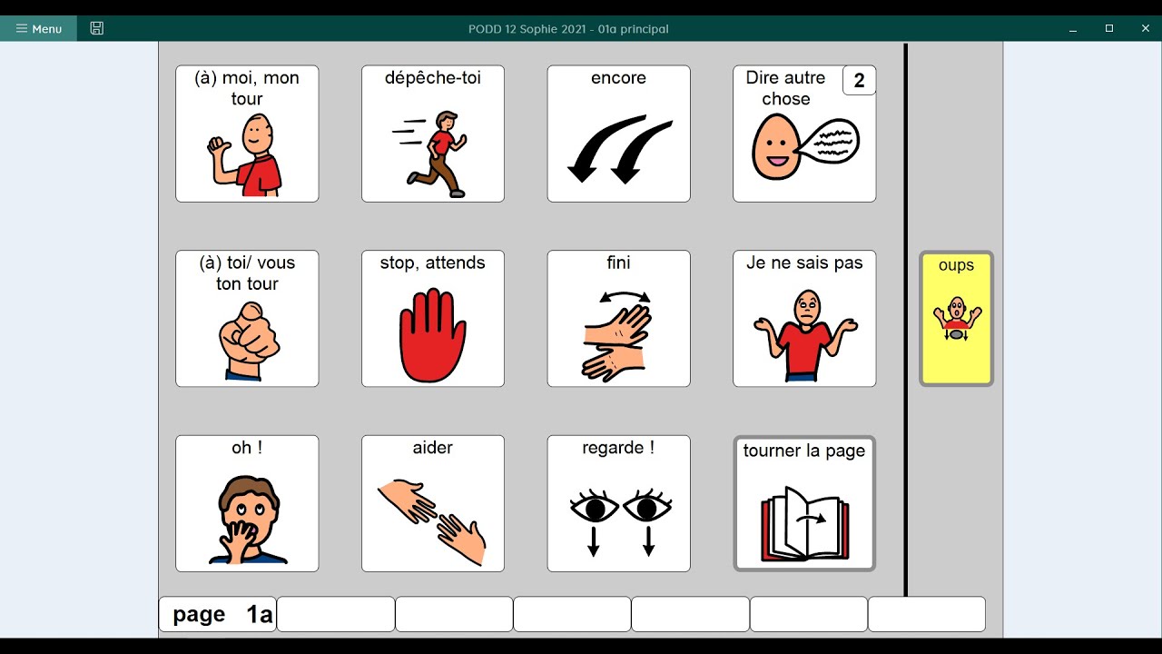 Imprimer un classeur PODD sur 1 page dans Mind Express 5 - YouTube