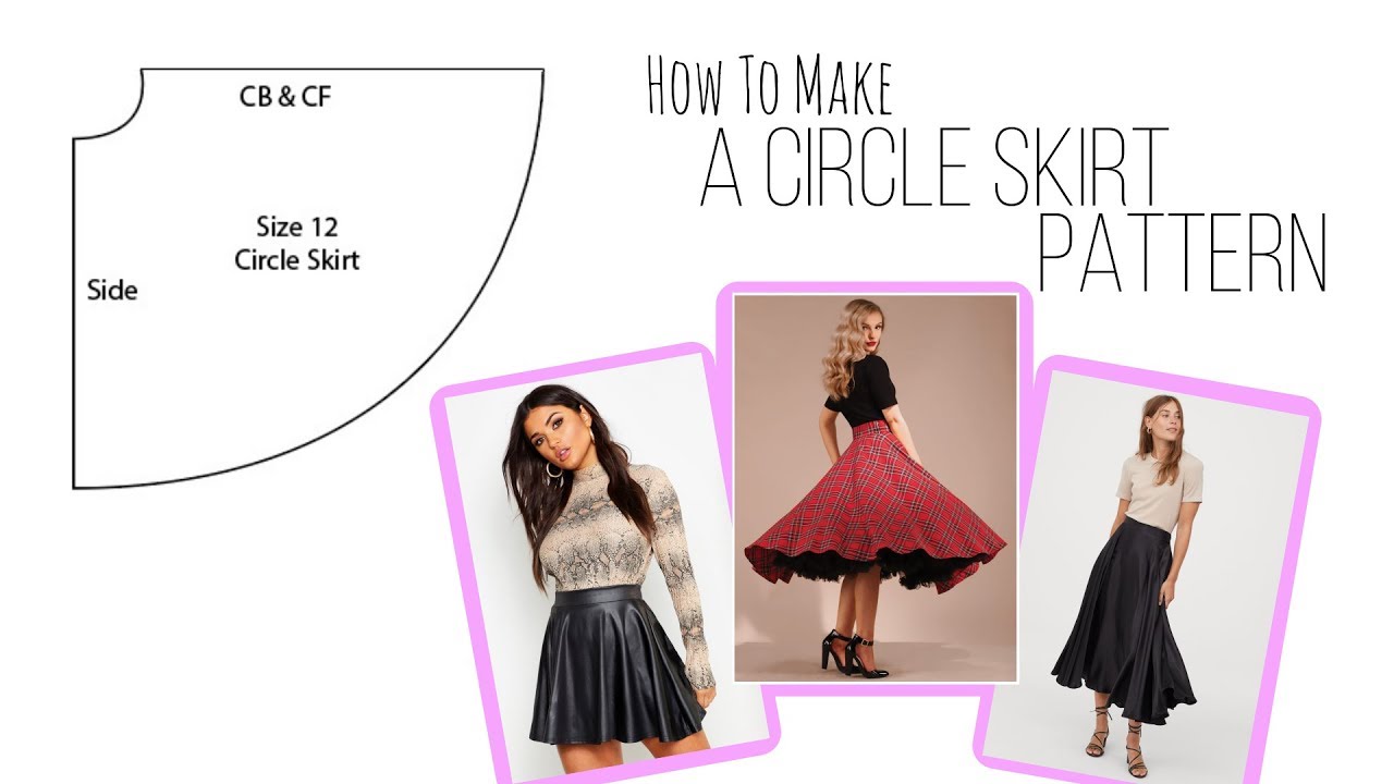 How To Make A Circle Skirt Pattern | Fashion Design - YouTube