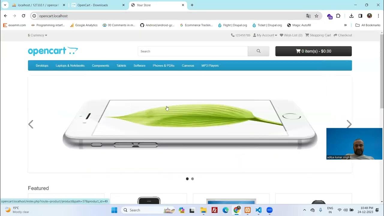 How to install opencart in localhost in windows 11 using xampp soa technology #adityakumarsingh ...