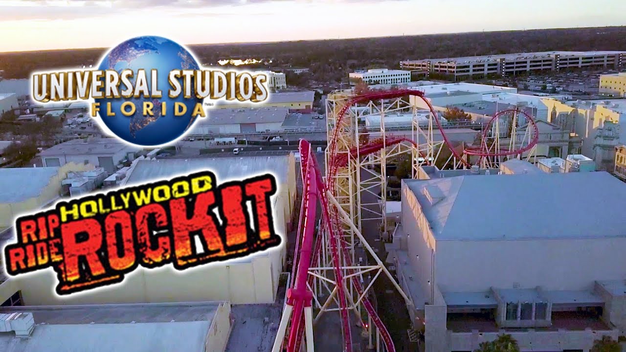 2019 Hollywood Rip Ride Rockit Roller Coaster On Ride Front Seat HD POV ...