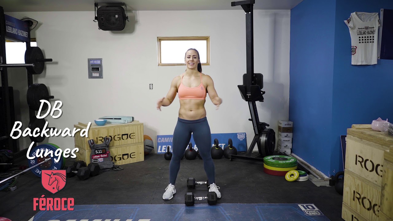 DB backward lunge - YouTube